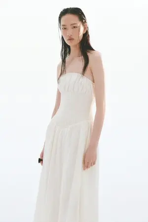 H&m Smocked Bandeau Dress