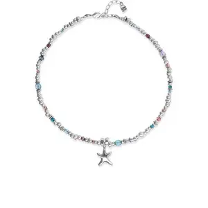 UNODE50 Multicolor Faceted Bead Necklace With Star Charm