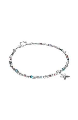UNODE50 Multicolor Faceted Bead Necklace With Star Charm