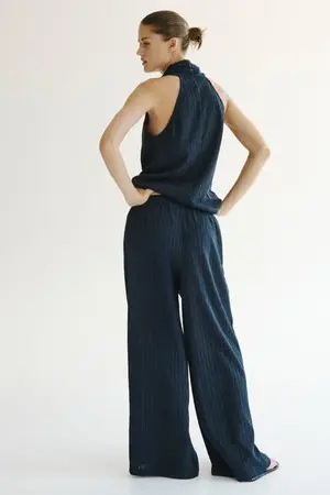 H&m Crinkled Drawstring Trousers
