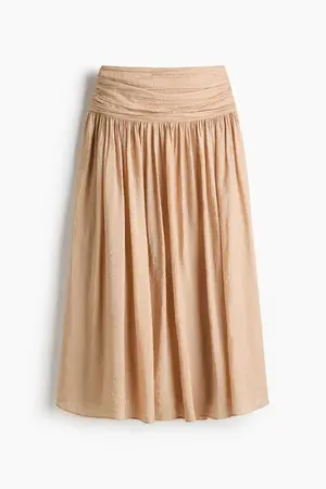 H&m Gathered Crêpe Skirt