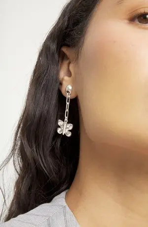 UNODE50 Long Butterfly Earrings