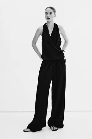 H&m Textured Drawstring Trousers