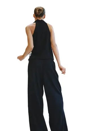 H&m Textured Drawstring Wide-leg Trousers