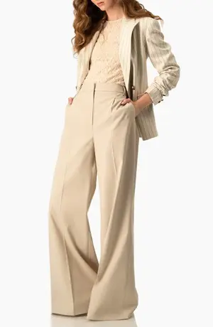 IVONNE Pinstripe Double-breasted Blazer
