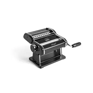 MARCATO Atlas+ Pasta Machine With Cutter, Hand Crank, And Instructions - Black