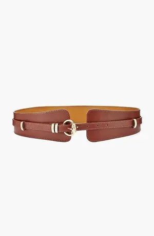 LASCANA Faux Leather 2-in-1 Waist Belt - Brown