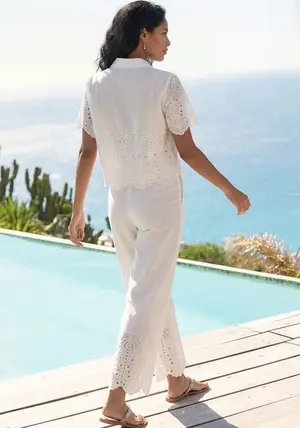 LASCANA Palm Eyelet Wide Leg Pants