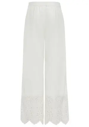 LASCANA Palm Eyelet Wide Leg Pants