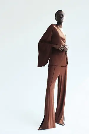 H&m Wide Crease-front Trousers