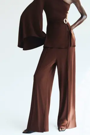 H&m Wide Crease-front Trousers