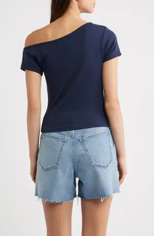 PACSUN Hibiscus Off The Shoulder Graphic Top