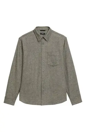 Theory Weekend Brushed Cotton Twill Button-up Shirt