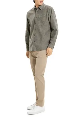 Theory Weekend Brushed Cotton Twill Button-up Shirt