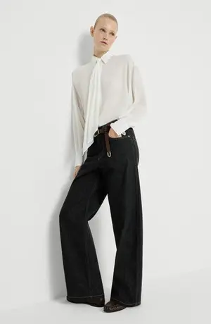 Brunello Cucinelli Loose Barrel Trousers