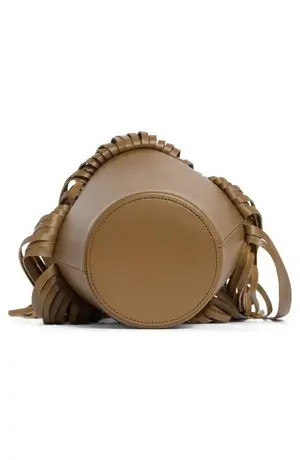 Khaite Nano Lotus Fringe Suede Tote