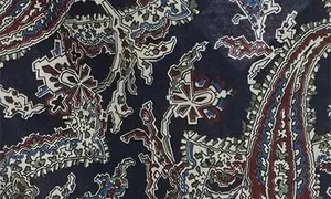 Veronica Beard Pamelis Paisley Ruffle Lace Trim Top