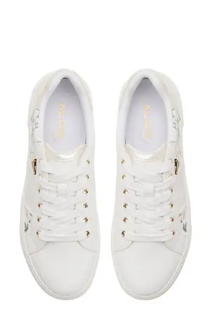 Aldo Sadie Platform Sneaker With Floral Accents