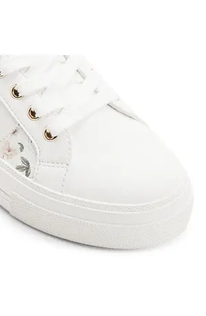Aldo Sadie Platform Sneaker With Floral Accents