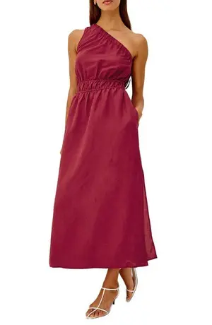 Rails Selani One-shoulder Fit & Flare Midi Dress