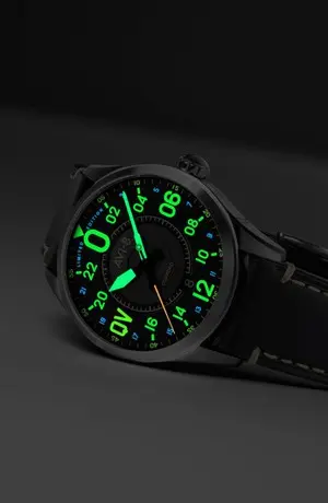 AVI-8 X Imperial War Museums Spitfire N3200 Automatic Leather Strap Watch