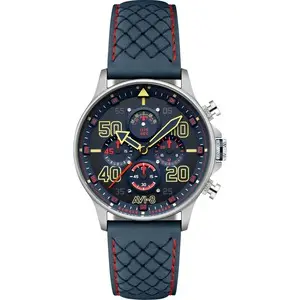 AVI-8 Hawker Typhoon Coningham Baldwin Chronograph Leather Strap Watch Blue
