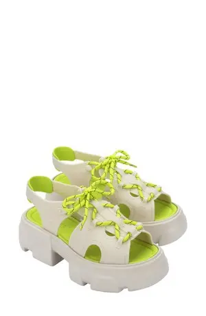 Melissa Camp Platform Sandal Beige/green