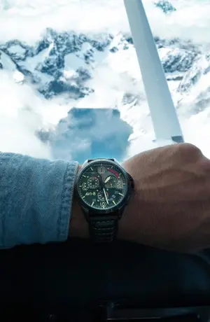 AVI-8 P-51 Mustang Blakeslee Chronograph Leather Strap Watch