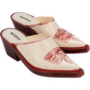 Melissa Texas Mule - Red/beige