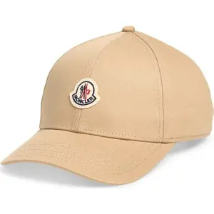 Moncler Logo Patch Baseball Cap - Sesame
