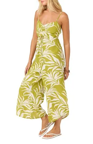 O'Neill Skylar Palm Wide Leg Jumpsuit