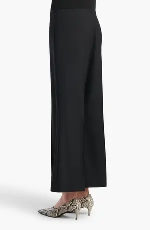 Khaite Walter Virgin Wool Kick Flare Crop Pants