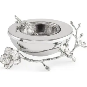 Michael Aram Silver Orchid Caviar Dish - Steel