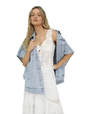 BELLE & BLOOM Future Lover Lace Button Up Blouse