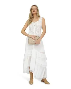 BELLE & BLOOM Future Lover Lace Button Up Blouse