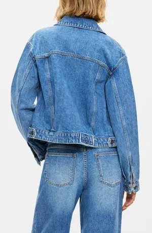 Desigual Embroidered Detail Denim Trucker Jacket