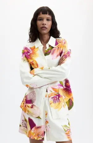 Desigual Floral Print Button-up Shirt