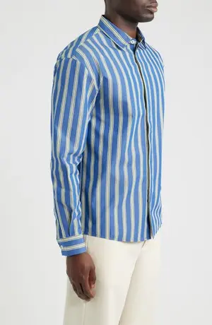 KROST Jordan Stripe Cotton Button-up Shirt