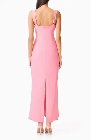 ELLIATT Hayley Beaded Floral Appliqué Sheath Gown