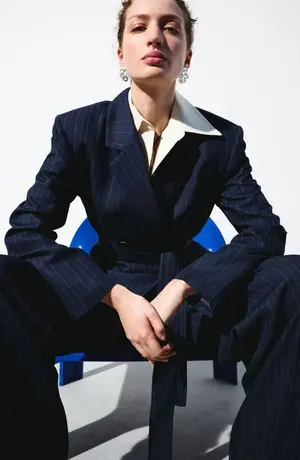 Mango Cotton Blend Tie Back Button-up Shirt