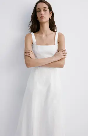 Mango Sleeveless A-line Midi Dress