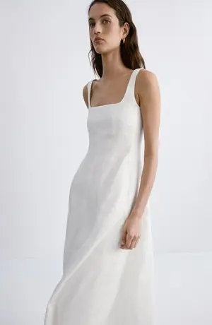 Mango Sleeveless A-line Midi Dress