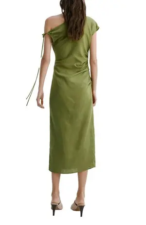 Mango One-shoulder Midi Dress