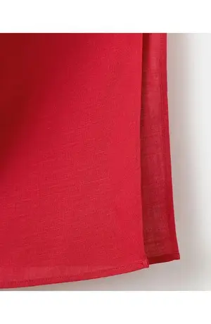 Mango Side Ruched One-shoulder Midi Dress - Red