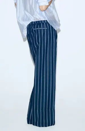 Mango Stripe Drawstring Pants