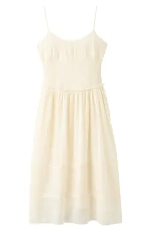 Mango Embroidered Detail Sleeveless Maxi Dress