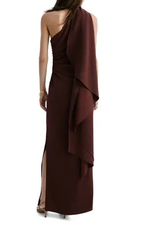 Mango Scarf Neck One-shoulder Dress