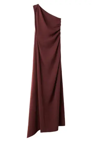 Mango Scarf Neck One-shoulder Dress