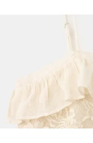 Mango Crinkle Lace Sleeveless Dress