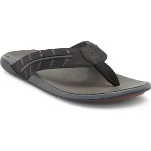 Olukai Tuahine Waterproof Flip Flop - Lava Rock/dark Shadow